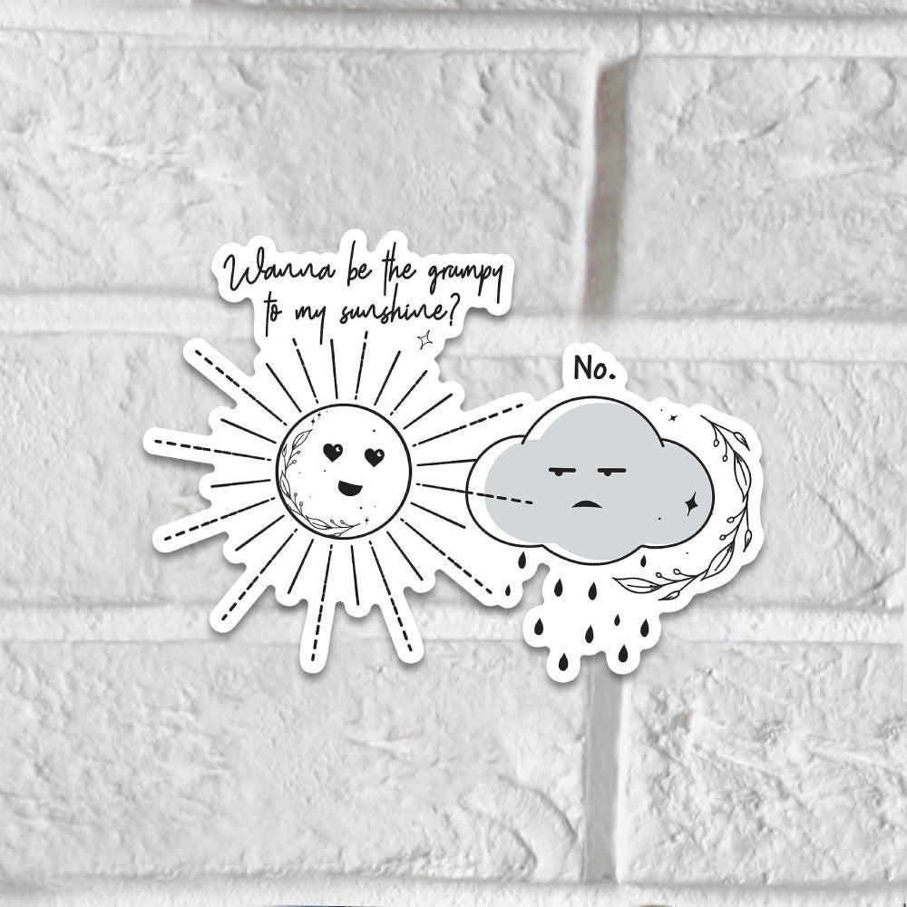 Grumpy Cloud sticker – Lit Haven Booktique